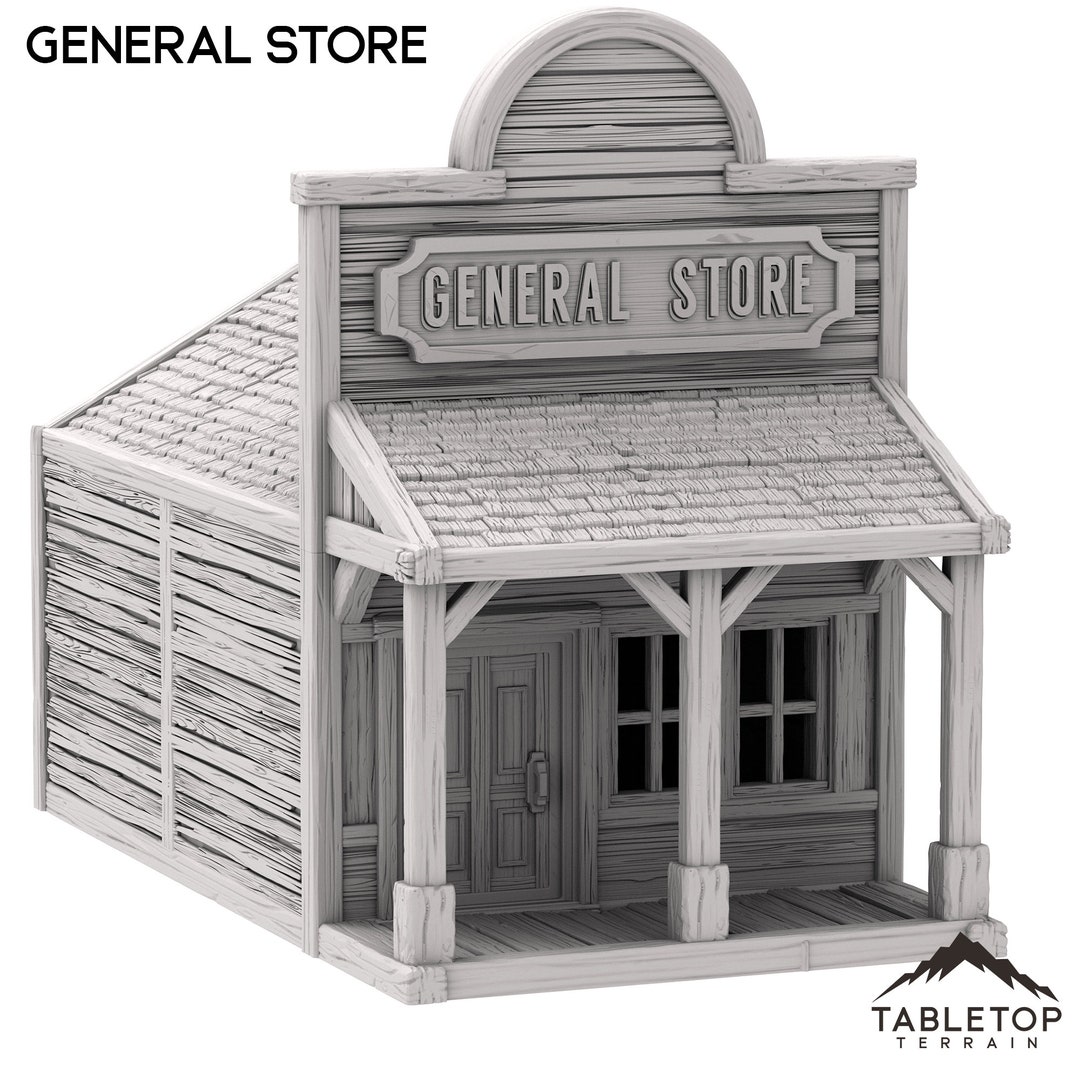 Western General Store - Old Wild Western Rush - Wild West Terrain Wargaming RPG Exodus Western ...