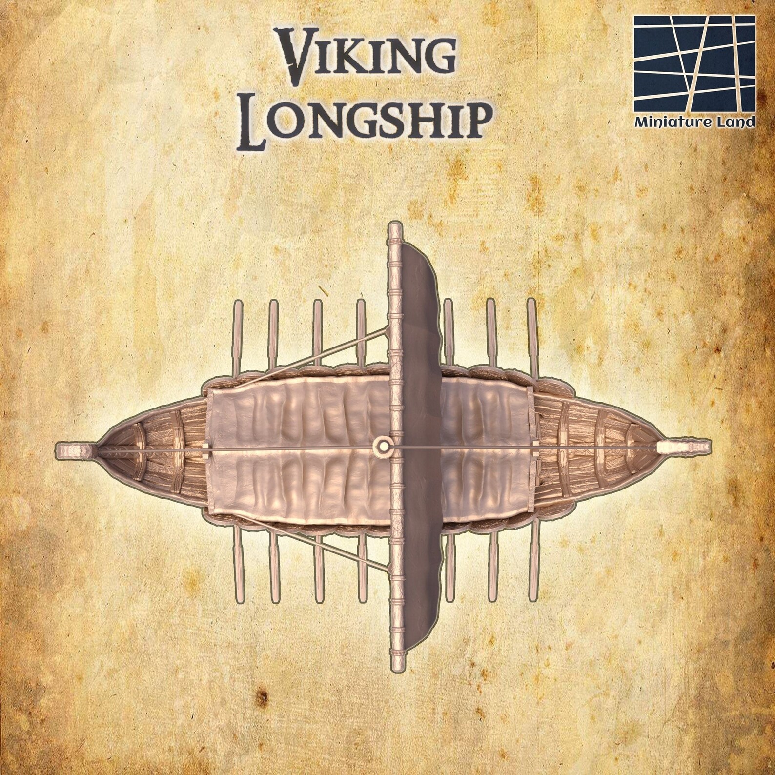 Viking Longship - DND Aos Pathfinder Conquest Miniatureland Tabletop ...