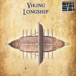 Viking Longship - DND Aos Pathfinder Conquest Miniatureland Tabletop ...