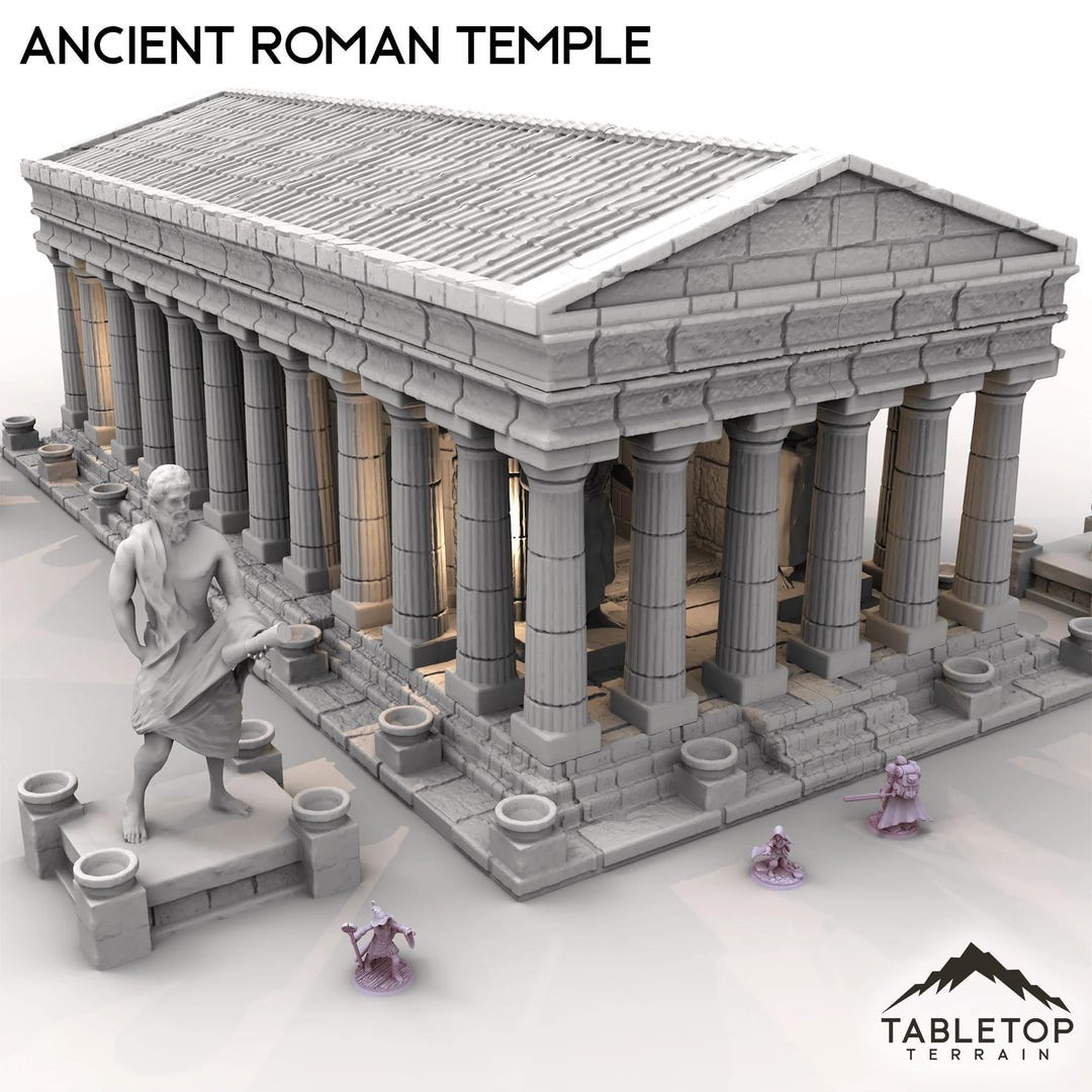 Ancient Roman Temple - Tabletop Terrain Fantasy DND Miniature ...