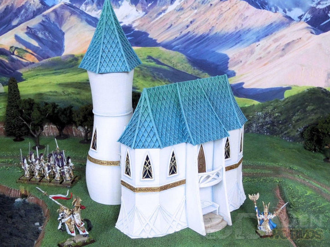 High Elf House Tower Elven Fantasy Building - Etsy