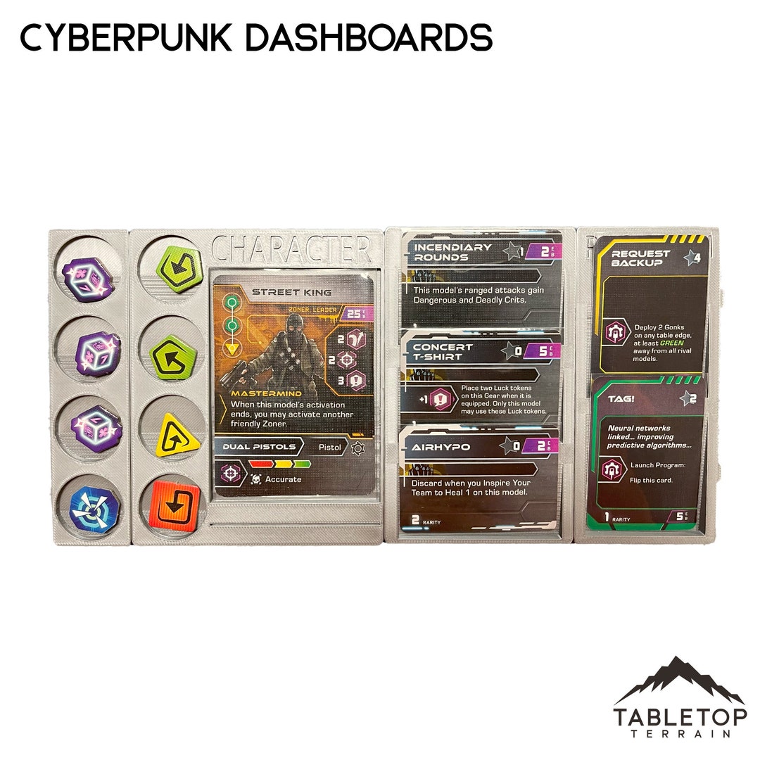 Cyberpunk Card and Token Dashboard - Etsy