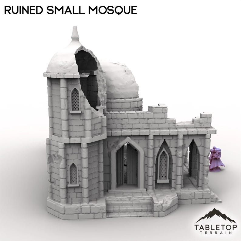 Ruined Small Mosque - Tabletop Terrain Fantasy DND Miniature ...