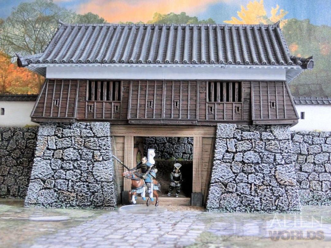 Samurai Castle Gatetower - Test of Honor Japan Miniatures Terrain - Etsy