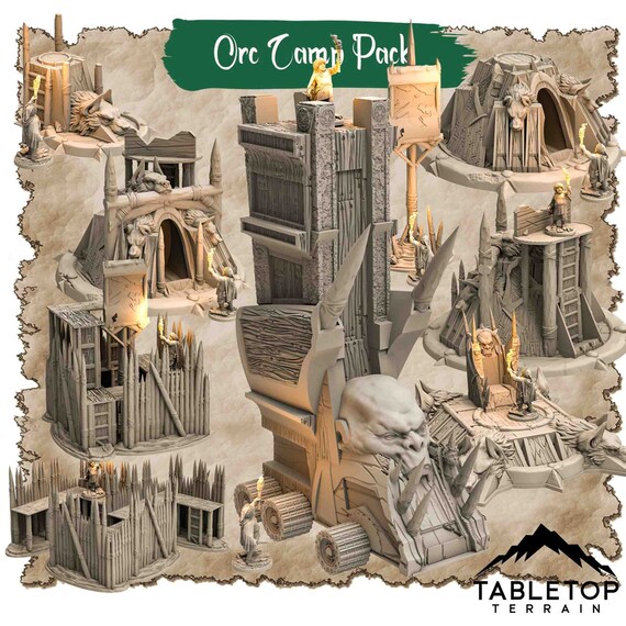 Orc Camp Thematic Dungeon Terrain DND Pathfinder RPG - Etsy