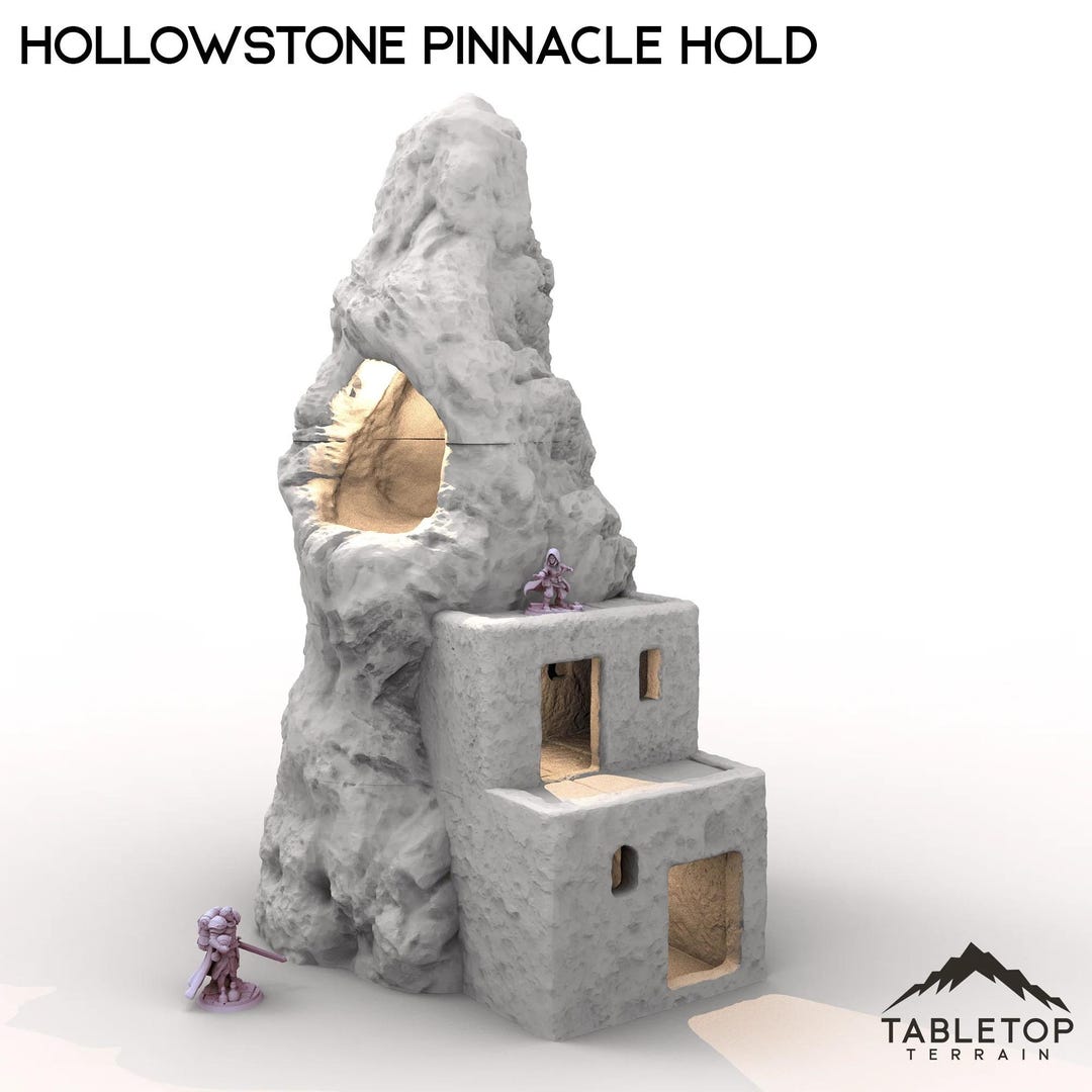 Hollowstone Pinnacle Hold - Tabletop Terrain Fantasy DND Miniature ...