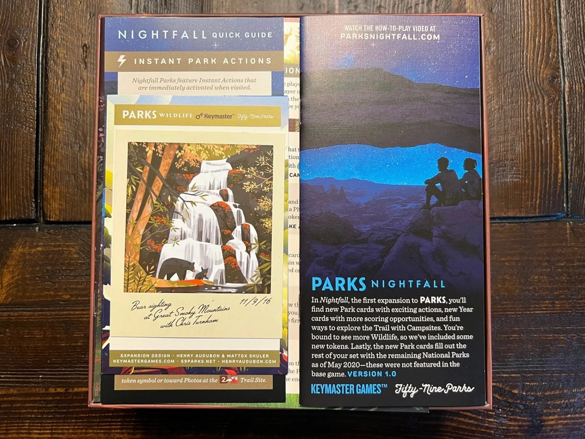 Parks With Nightfall and Wildlife Expansions Board Game Insert ...