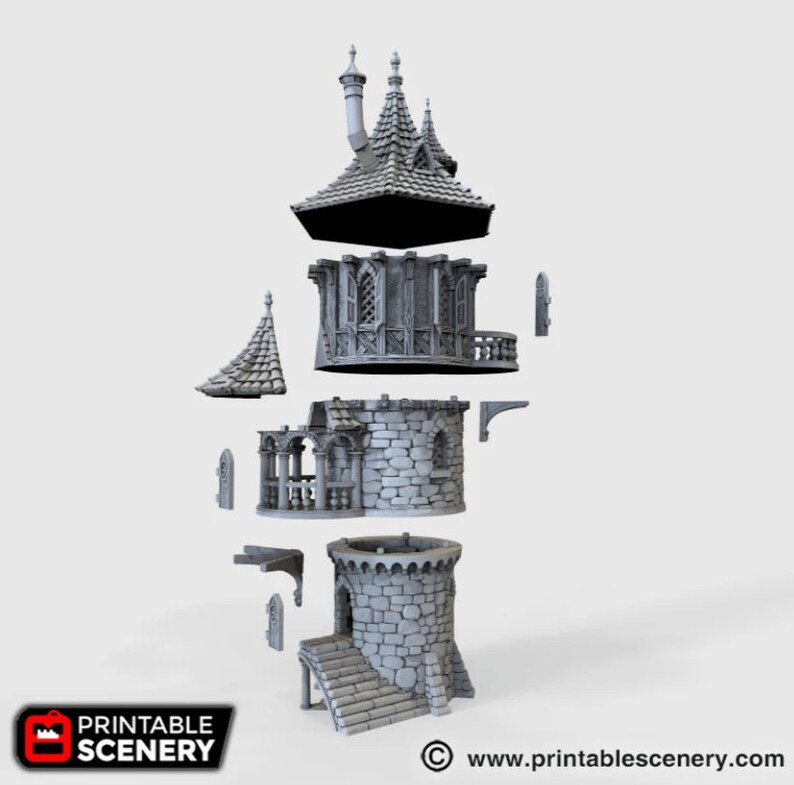 Wizard Tower Fantasy Tower Winterdale Fantasy Terrain DND - Etsy