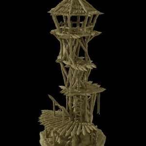 Goblin Watchtower - DND Aos Pathfinder Conquest Miniatureland Tabletop Terrain Miniature Wargame ...