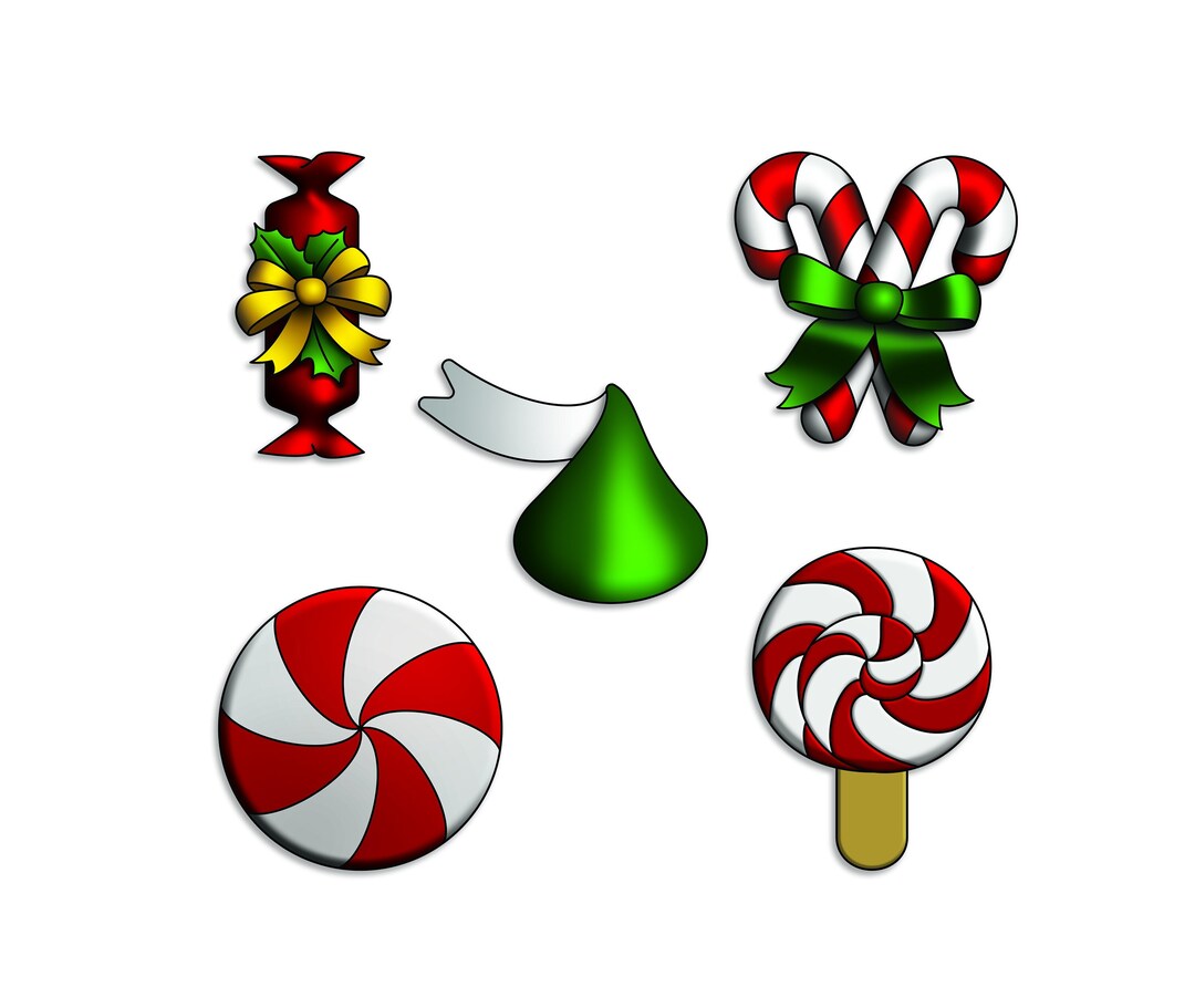 Christmas Candy Cookie Cutters: Candy Cane, Kiss, Lollipop - Etsy