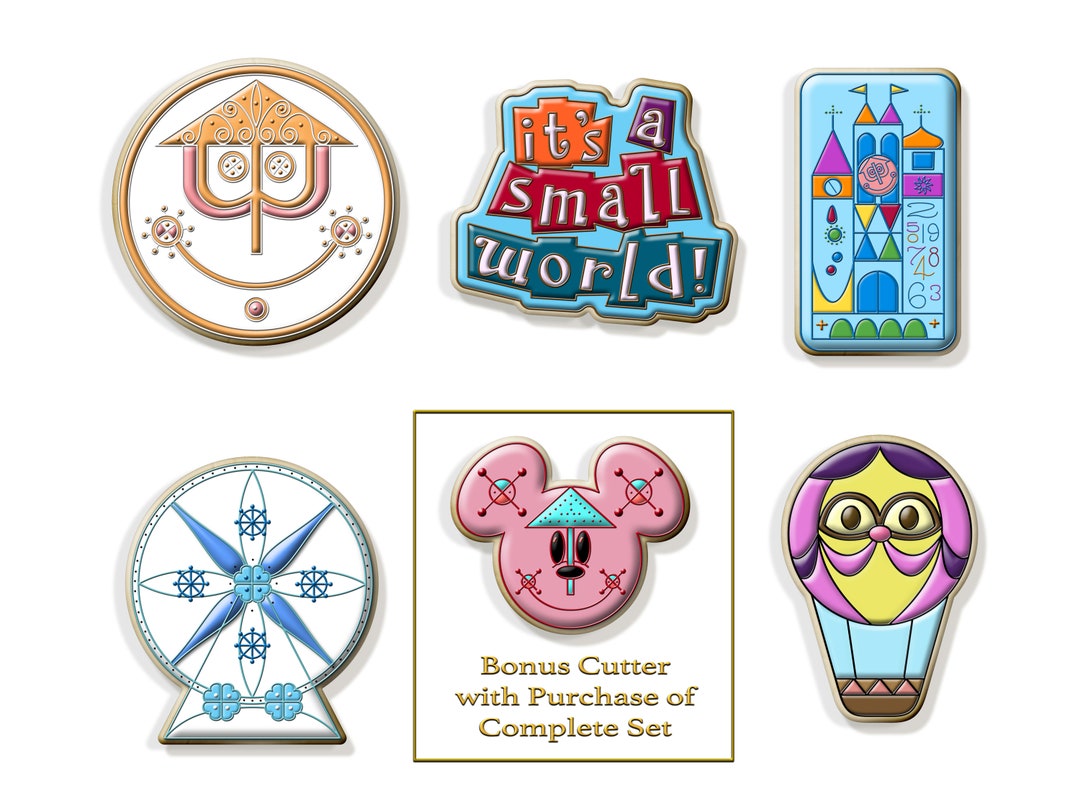 Small World Cookie Cutters: Theme Park Sharp Edge ABS Plastic - Etsy