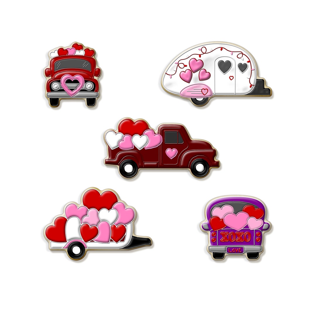 Truckloads of Love Cookie Cutters: Valentine's Day ABS Plastic Cutters ...