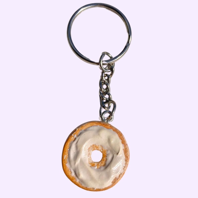Bagel Keychain - Etsy
