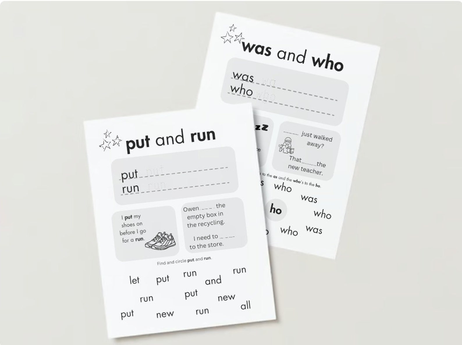 Sight Words Exercise Sheets, Kindergarten Worksheets, Tracing, Practice ...