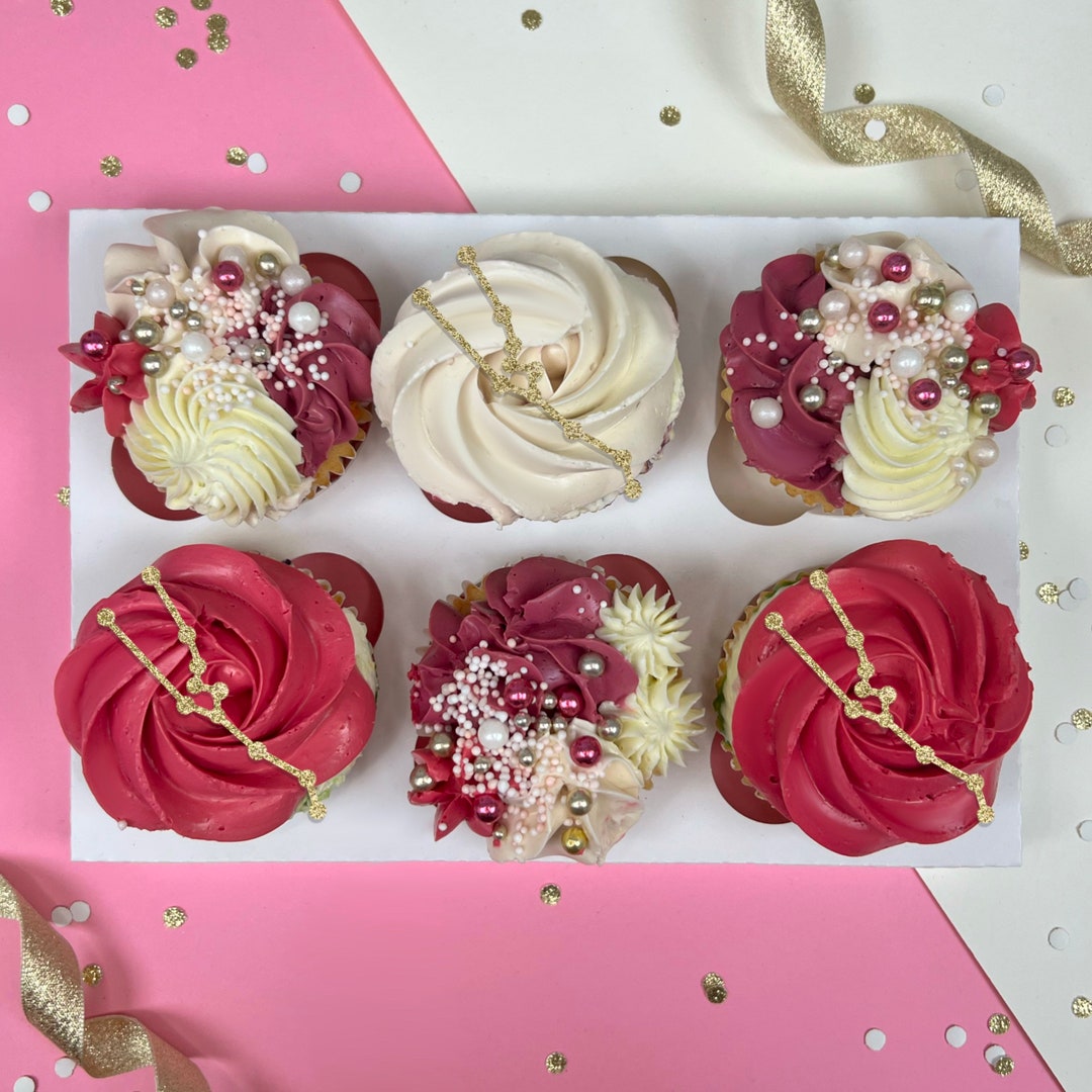 Taurus Star Constellation Cupcake Toppers Happy Birthday Cake Sign ...