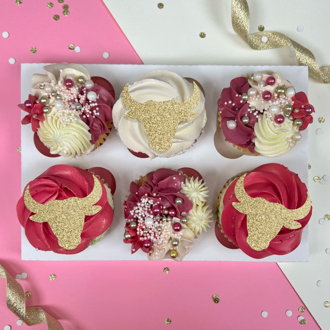 Taurus Bull Cupcake Toppers Happy Birthday Cake Star - Etsy