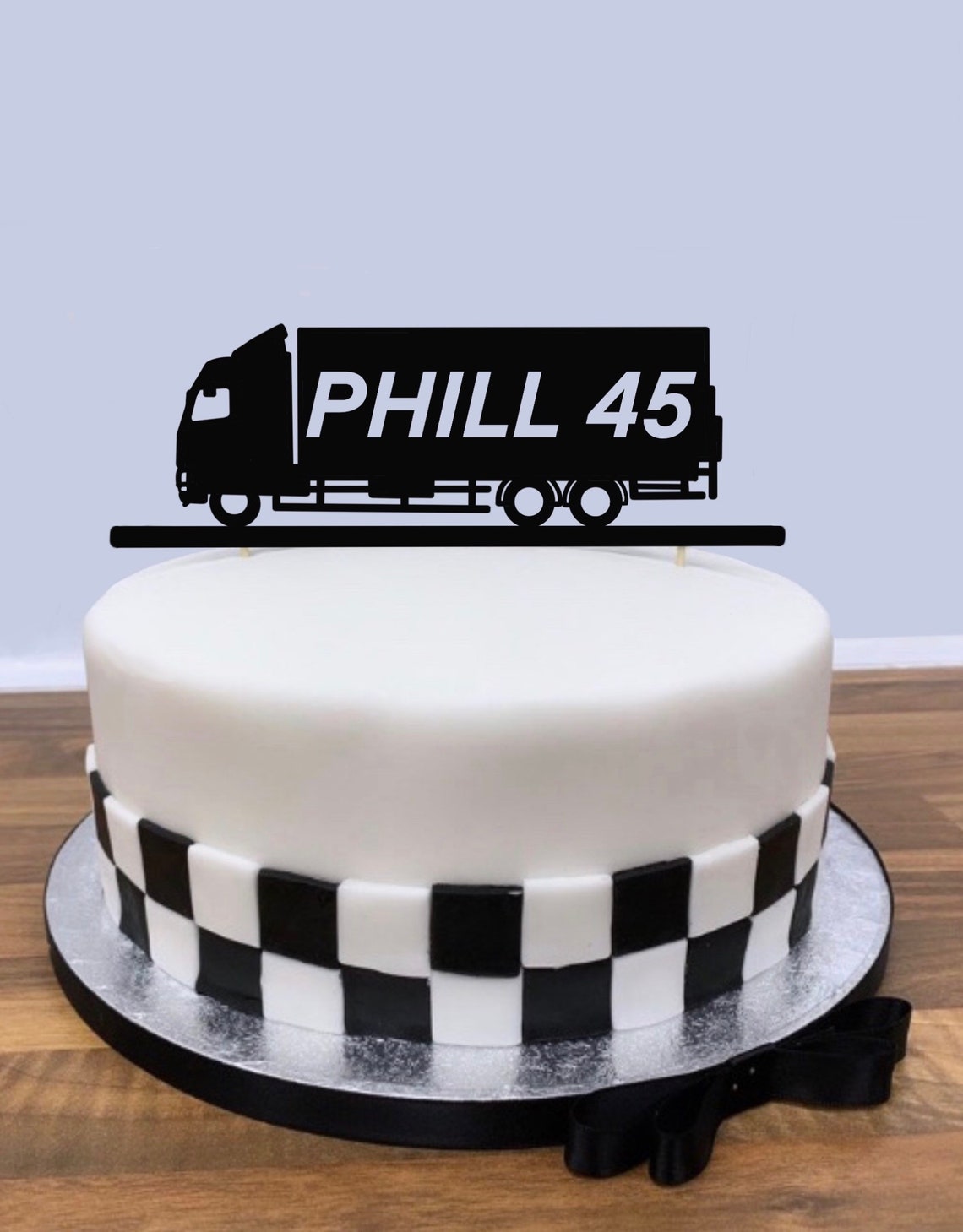 Personalised Truck / Lorry Birthday Cake Topper - Etsy