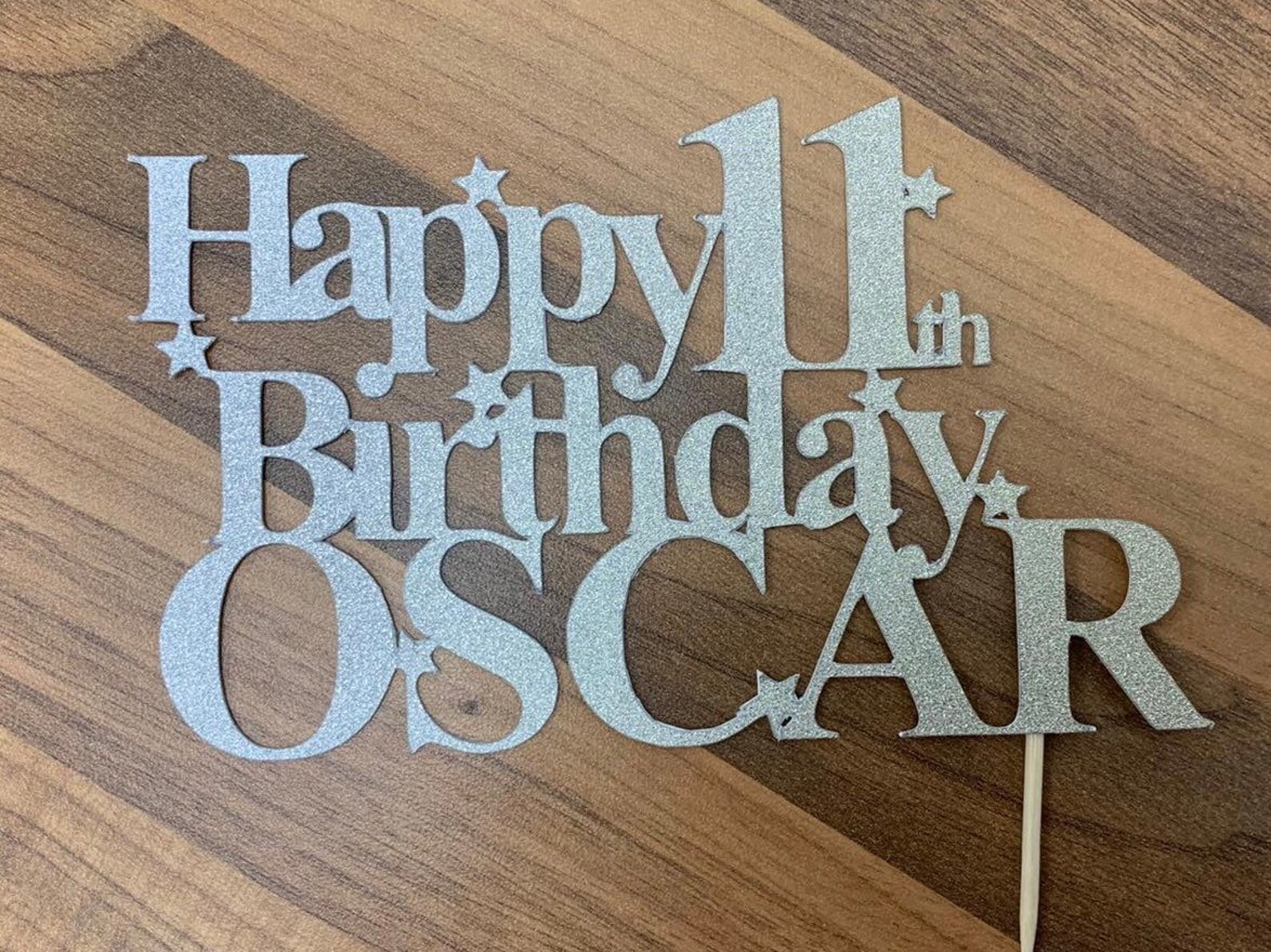 Personalised Happy Birthday Cake Topper Name and Age - Etsy