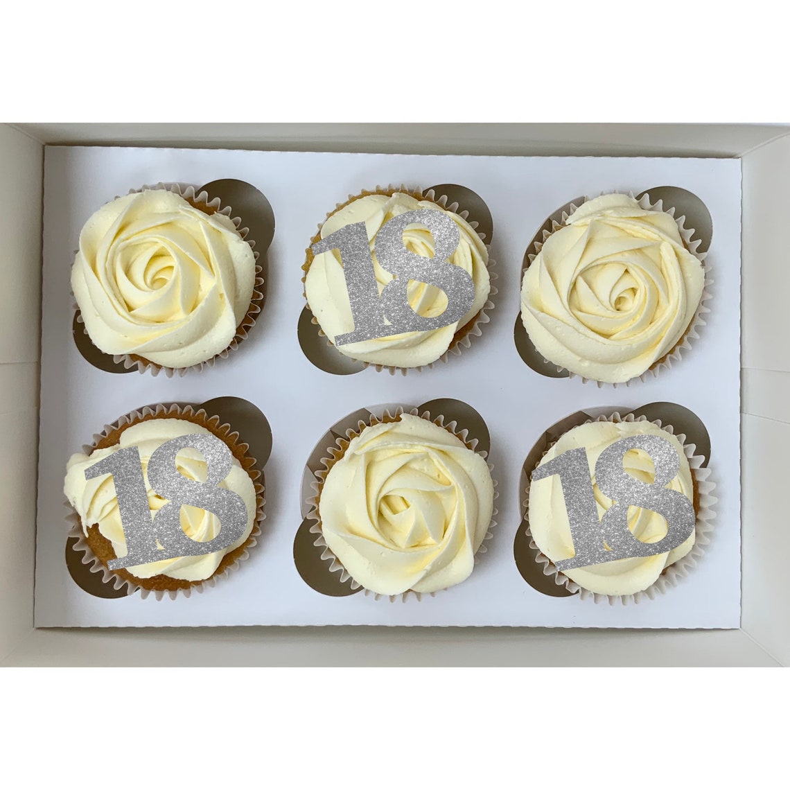 18th Cupcake Topper 18 Happy Birthday Cupcake Cake Toppers - Etsy UK