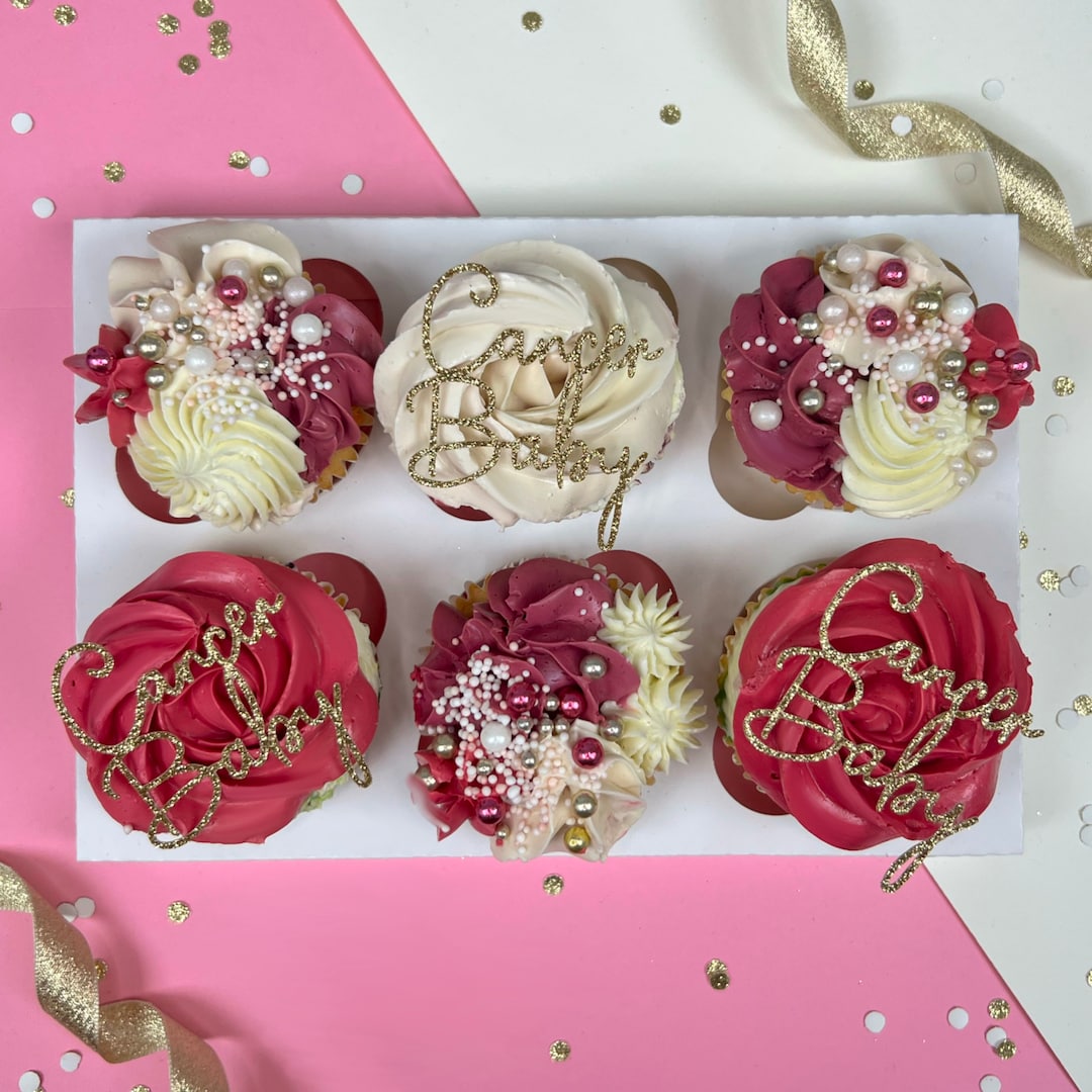 Cancer Baby Cupcake Toppers Happy Birthday Cake Star Sign Astrological ...