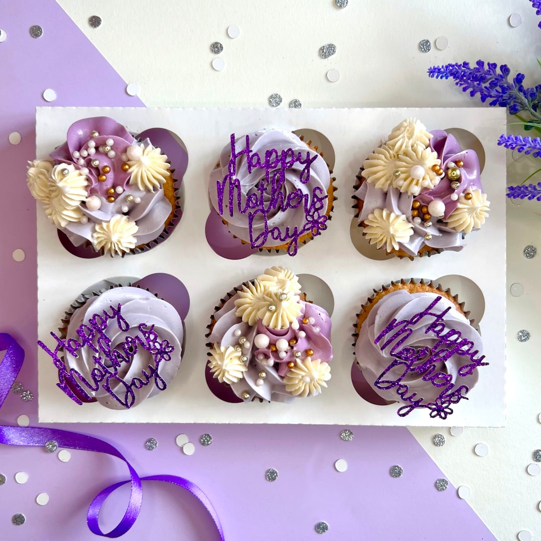 Happy Mothers Day Cupcake Toppers Mothers Day Mother Any Colour ...