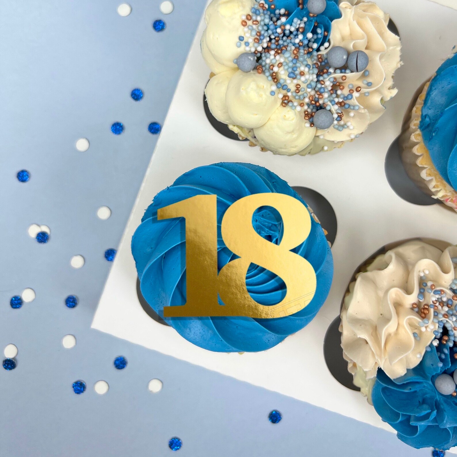 18th Cupcake Topper - 18 - Happy Birthday Cupcake Cake Toppers - Any ...