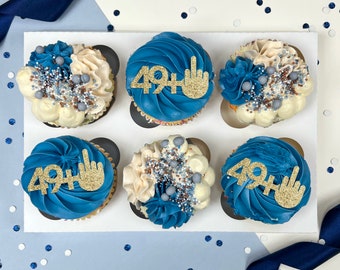 50th Birthday Cake Topper, Fun, Middle Finger, 491 - Etsy UK