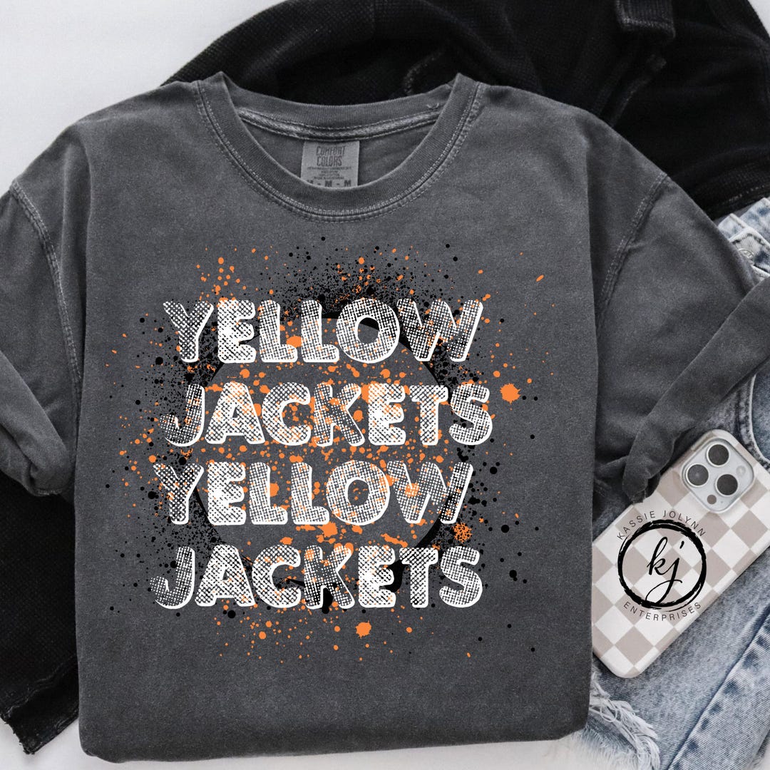 Grunge Splatter School Mascot PNG School Spirit PNG Shirt Design Yellow ...