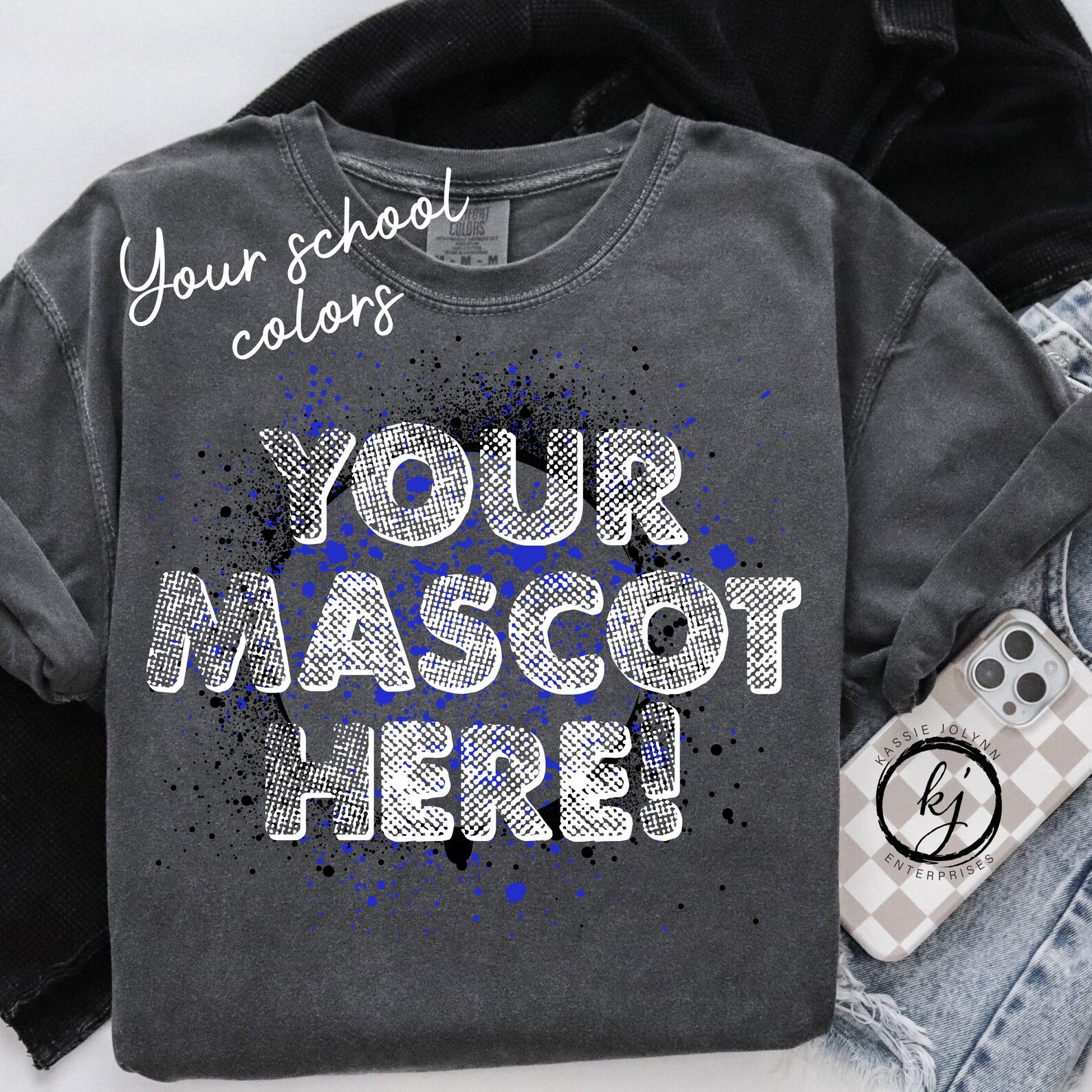 Grunge Splatter School Mascot PNG School Spirit PNG Shirt Design ...