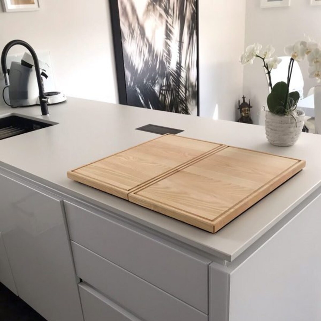 Ash Wood Two-piece Hob Cover / Ceramic Hob Cover Different Dimensions ...