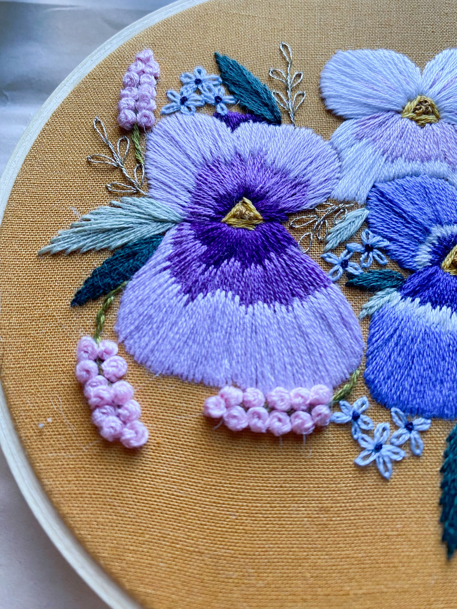 Floral Embroidery Hoop Hand Embroidery Wall Decor Floral - Etsy