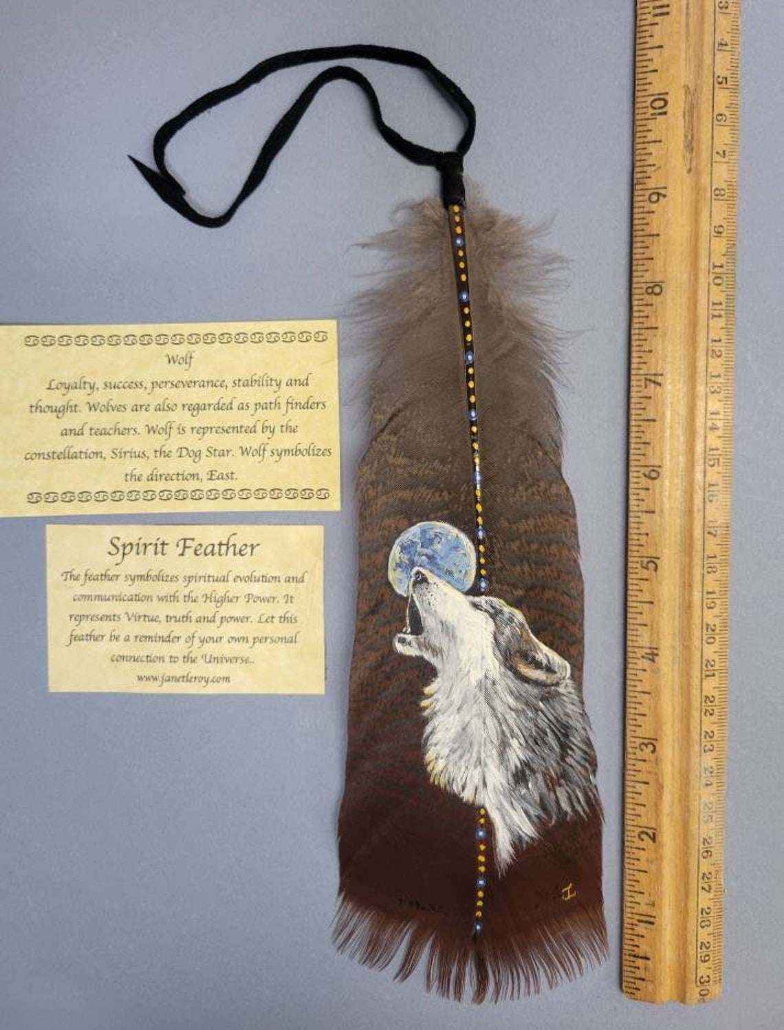 Wolf and Fox Spirit Feathers Feather Art Painted Feathers - Etsy