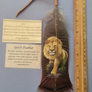 Big Cats Spirit Feather, Feather Art, Painted Feathers, Animal Totems ...