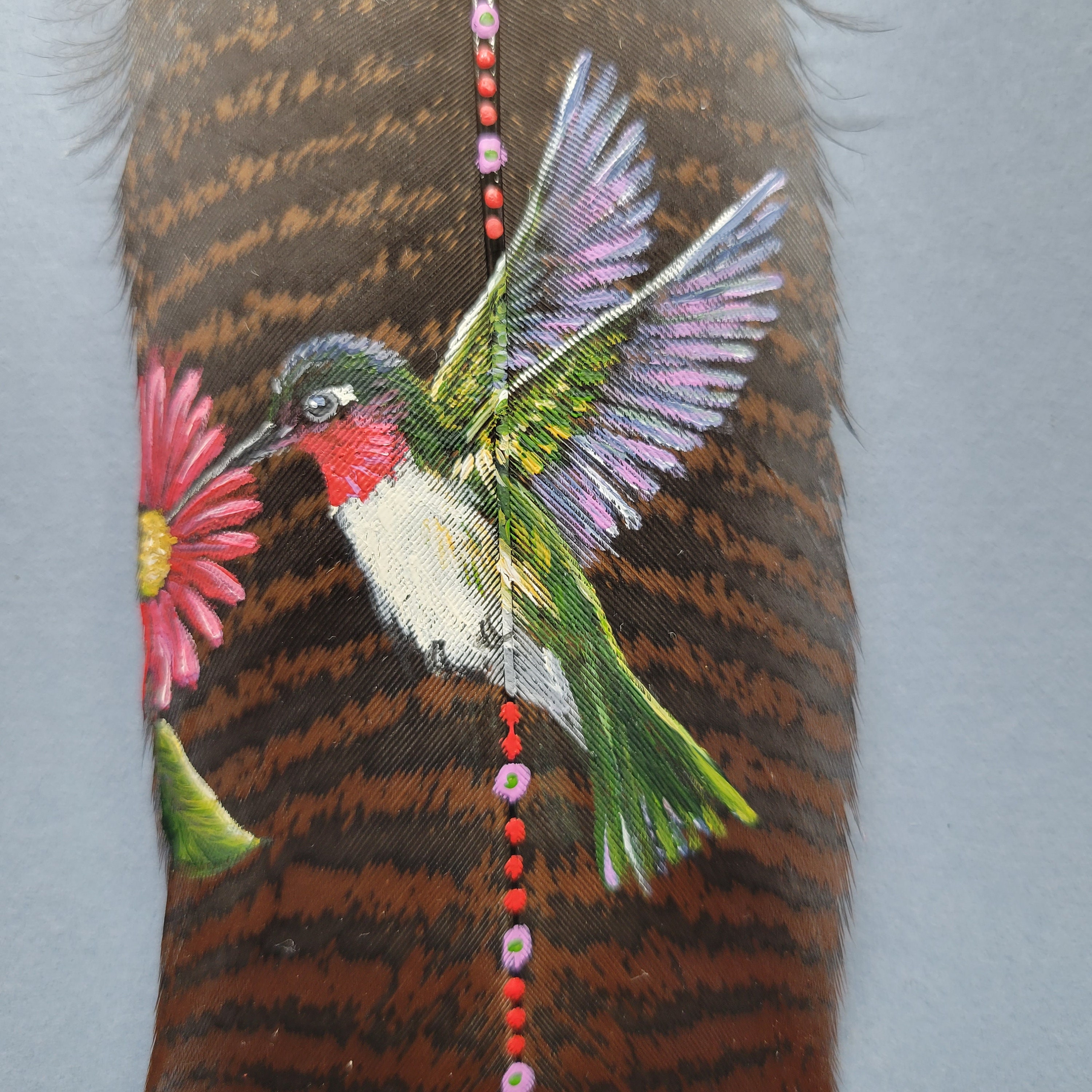 Hummingbird Spirit Feathers, Feather Art, Painted Feathers, Animal ...