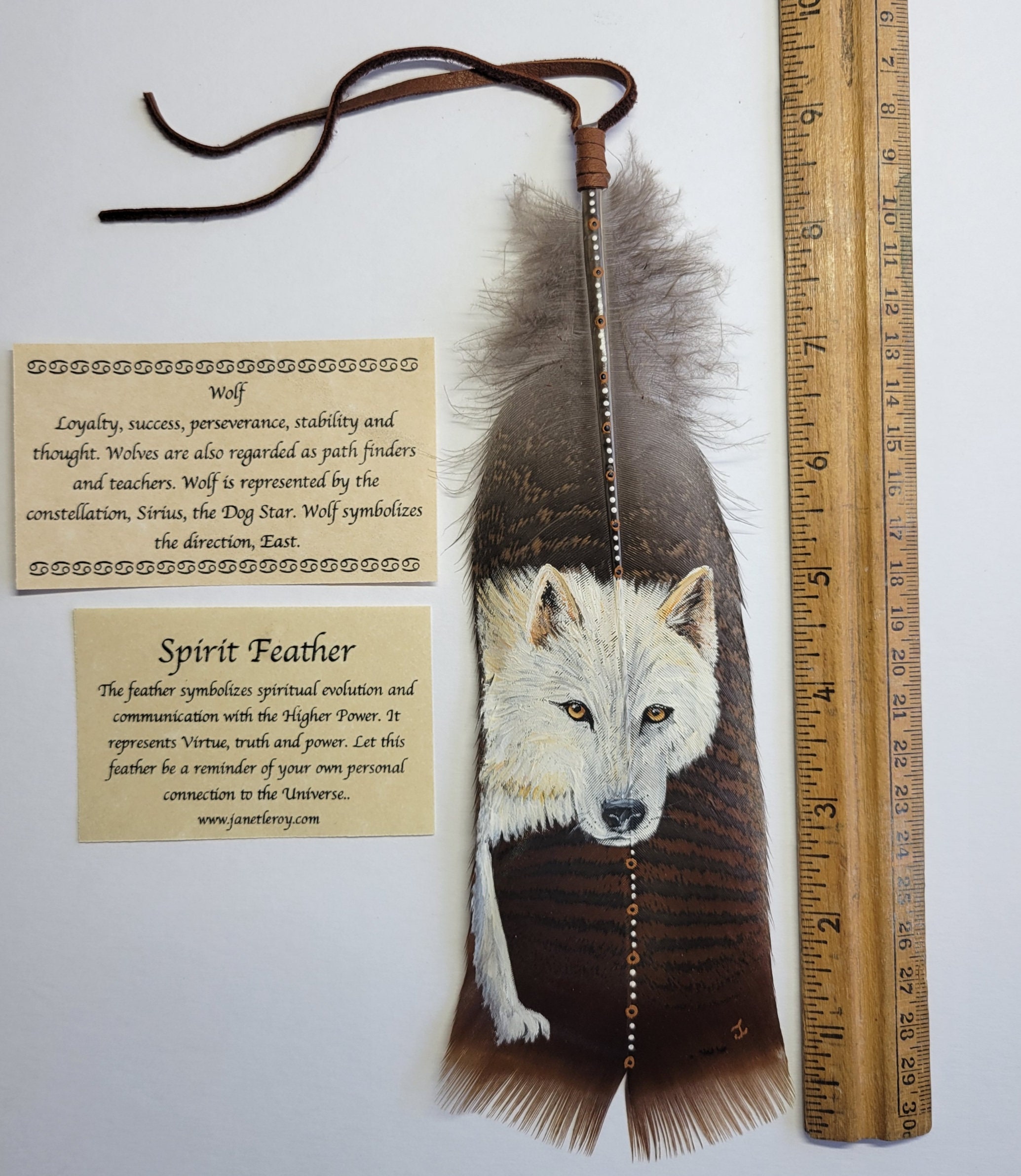 Wolf and Fox Spirit Feathers, Feather Art, Painted Feathers, Animal ...
