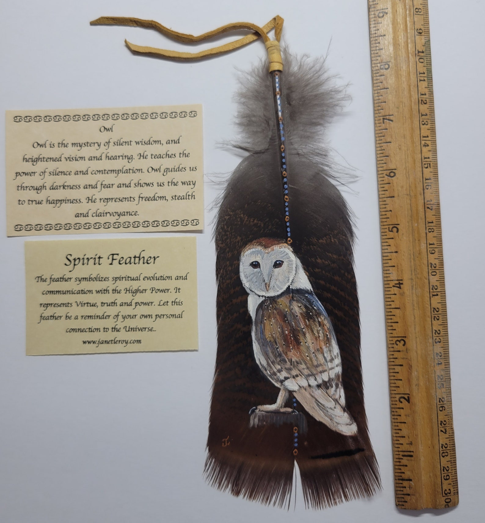 Owl Spirit Feathers, Feather Art, Painted Feathers, Animal Totems - Etsy