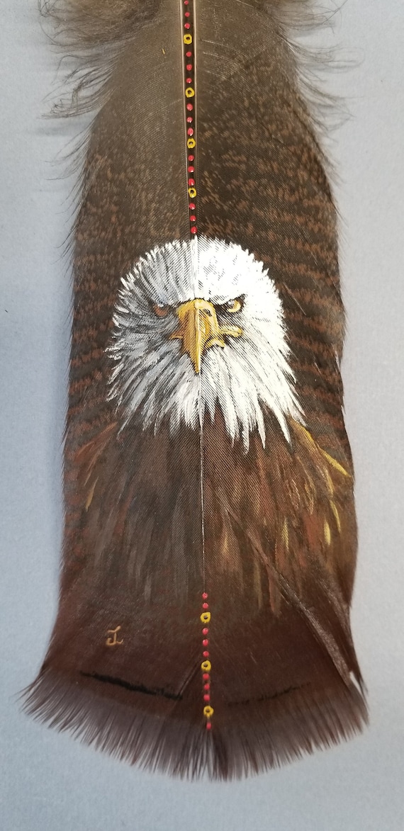 Eagle Spirit Feathers Feather Art Painted Feathers Animal | Etsy
