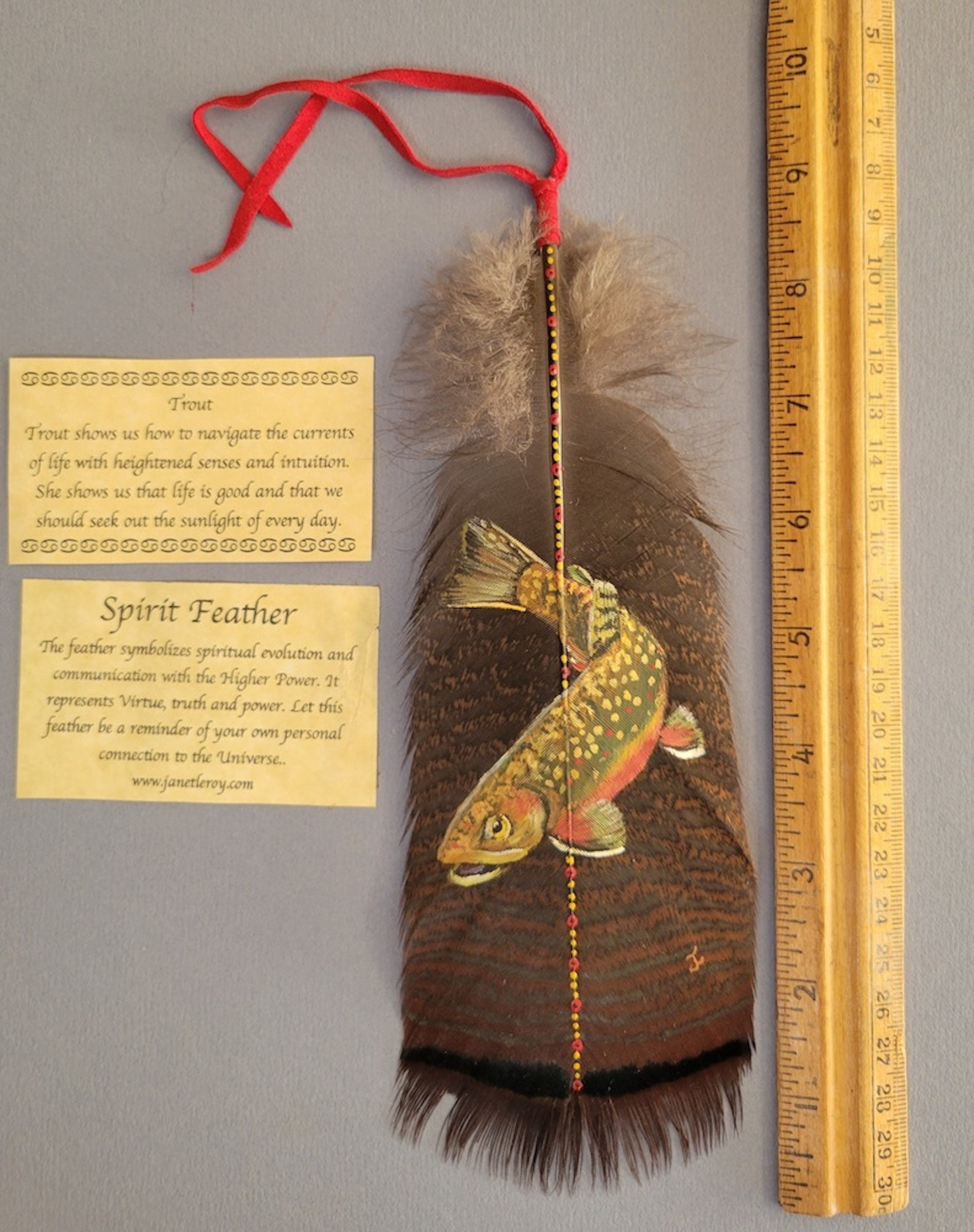Trout Spirit Feathers, Feather Art, Painted Feathers, Animal Totems - Etsy