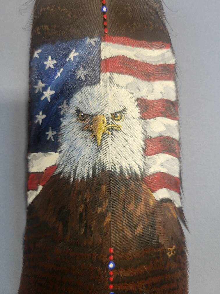 Eagle Spirit Feathers Feather Art Painted Feathers Animal - Etsy