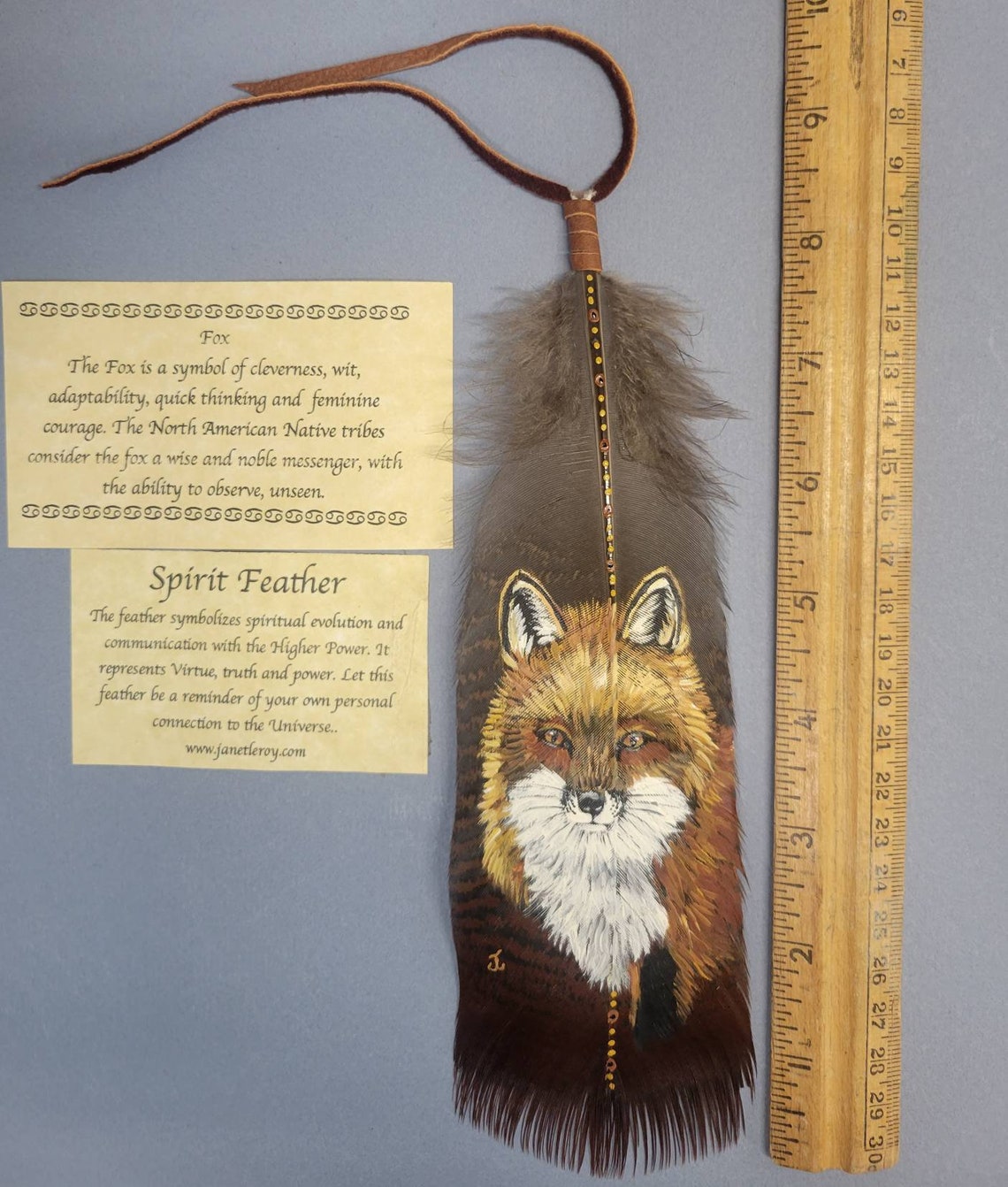 Wolf and Fox Spirit Feathers Feather Art Painted Feathers - Etsy