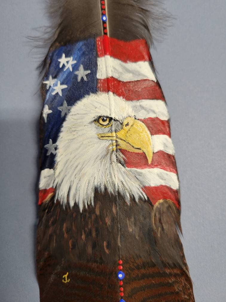 Eagle Spirit Feathers Feather Art Painted Feathers Animal - Etsy