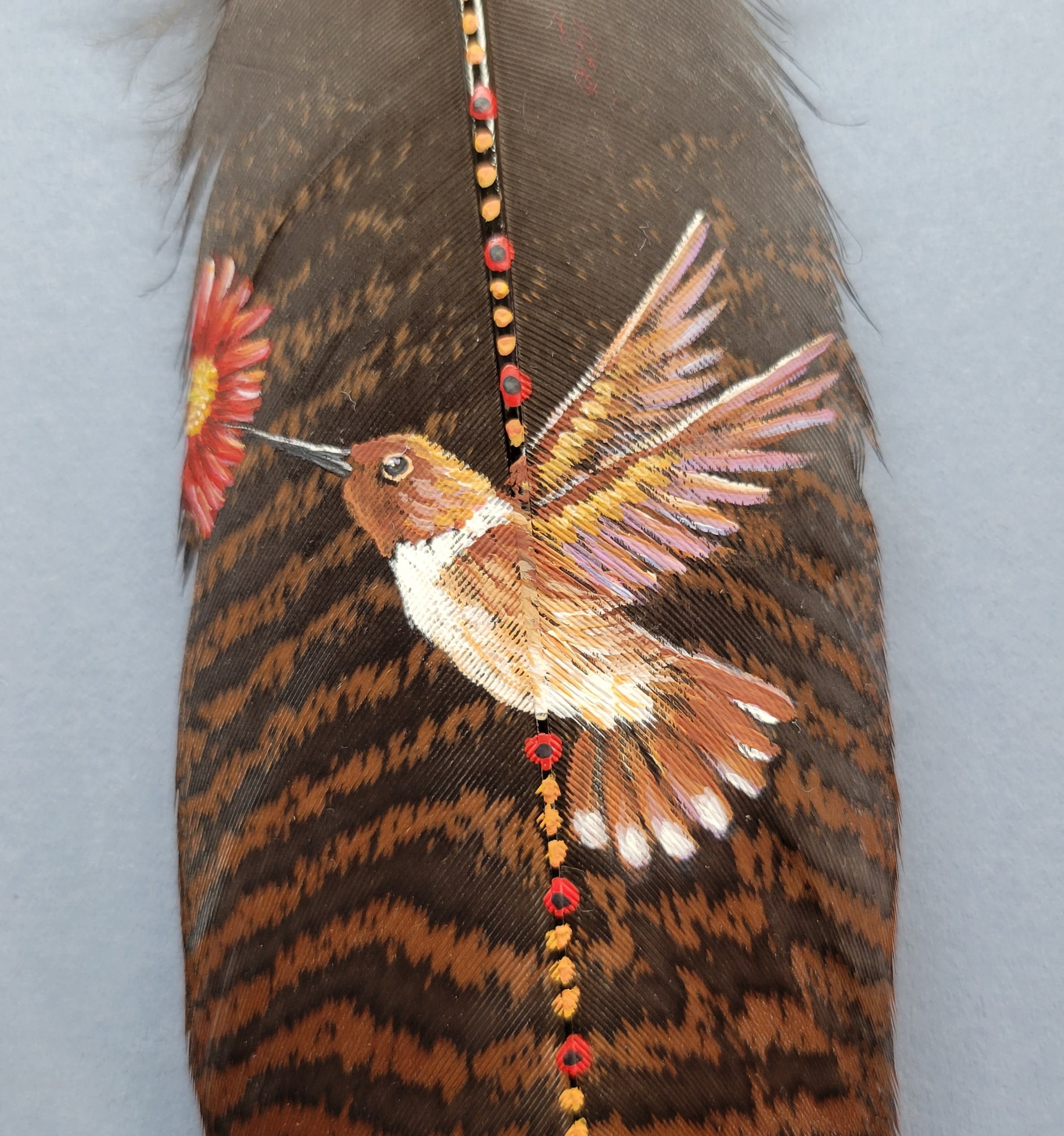 Hummingbird Spirit Feathers, Feather Art, Painted Feathers, Animal ...