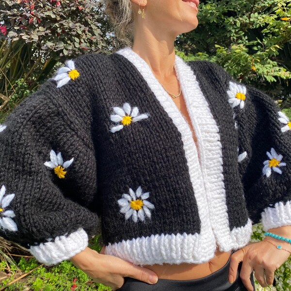 Daisy Cardigan - Etsy