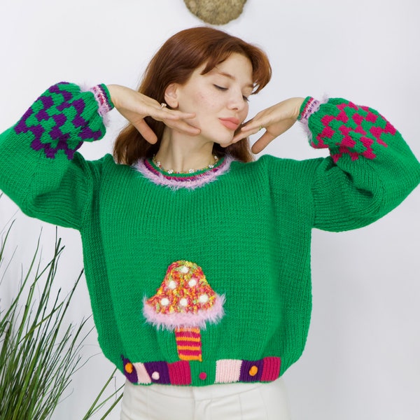 Psychedelic Sweater - Etsy
