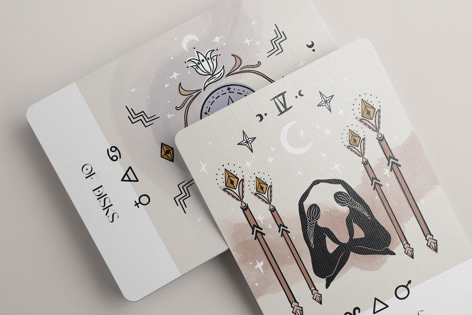 Tarot Deck Collection Clipart, Hand Painted Tarot Card Suits ...