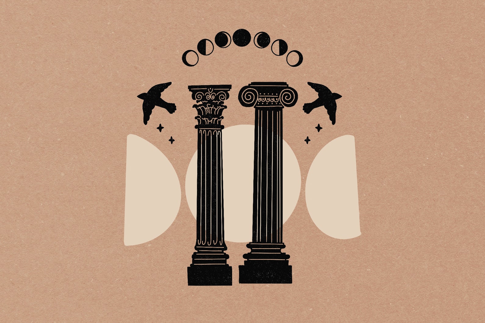 Ancient Greek Collection Clipart, Hand Painted Roman Gods, Column ...