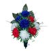 This Cemetery Cone Has Grave Flowers Including Red, White, and Blue ...