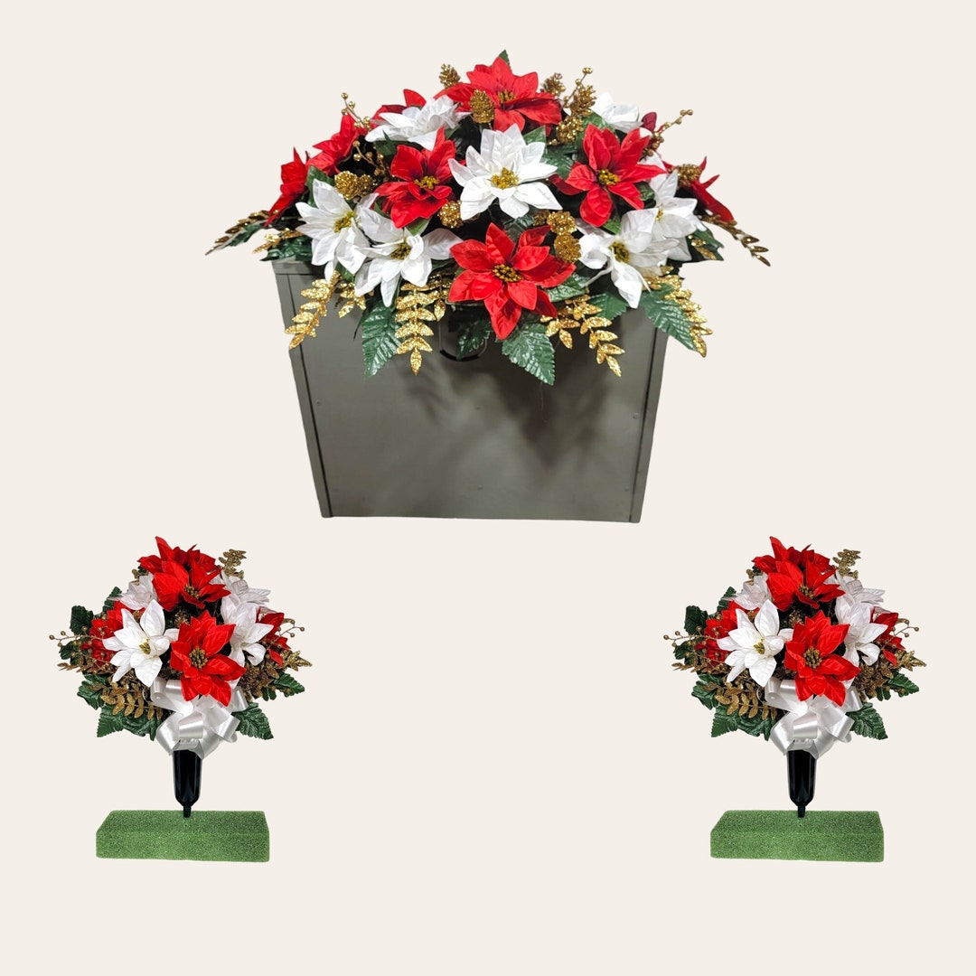 This Headstone Saddle & Cemetery Cone Pair Set is Made With Grave ...