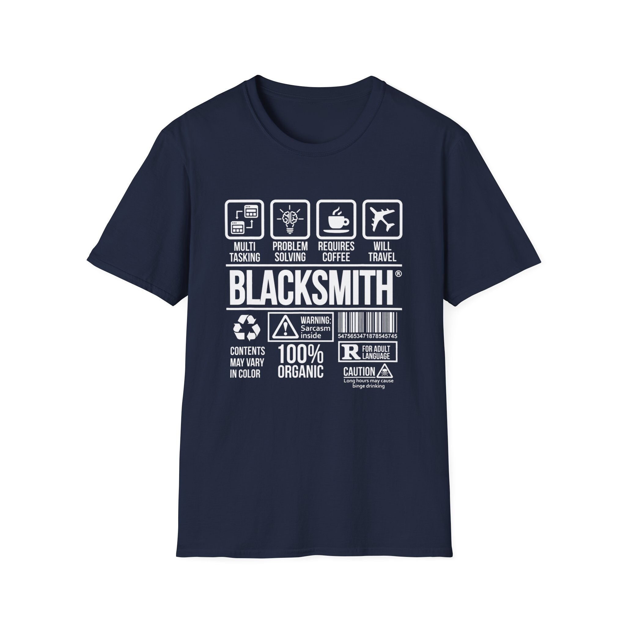 Blacksmith Warning Label Funny Blacksmith Shirt Bladesmith Farrier ...