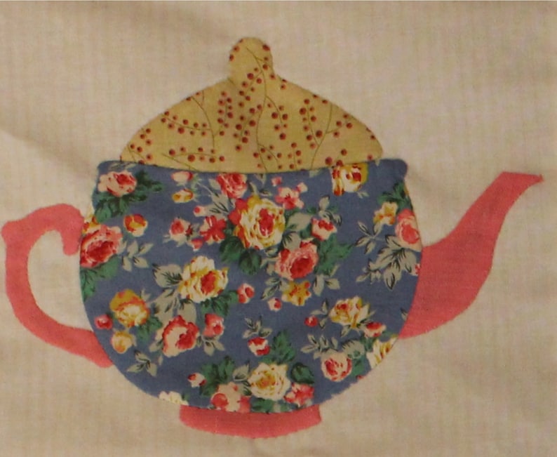 Teapot Appliqué Block, PDF Download , How to Make -video on "hannah's ...
